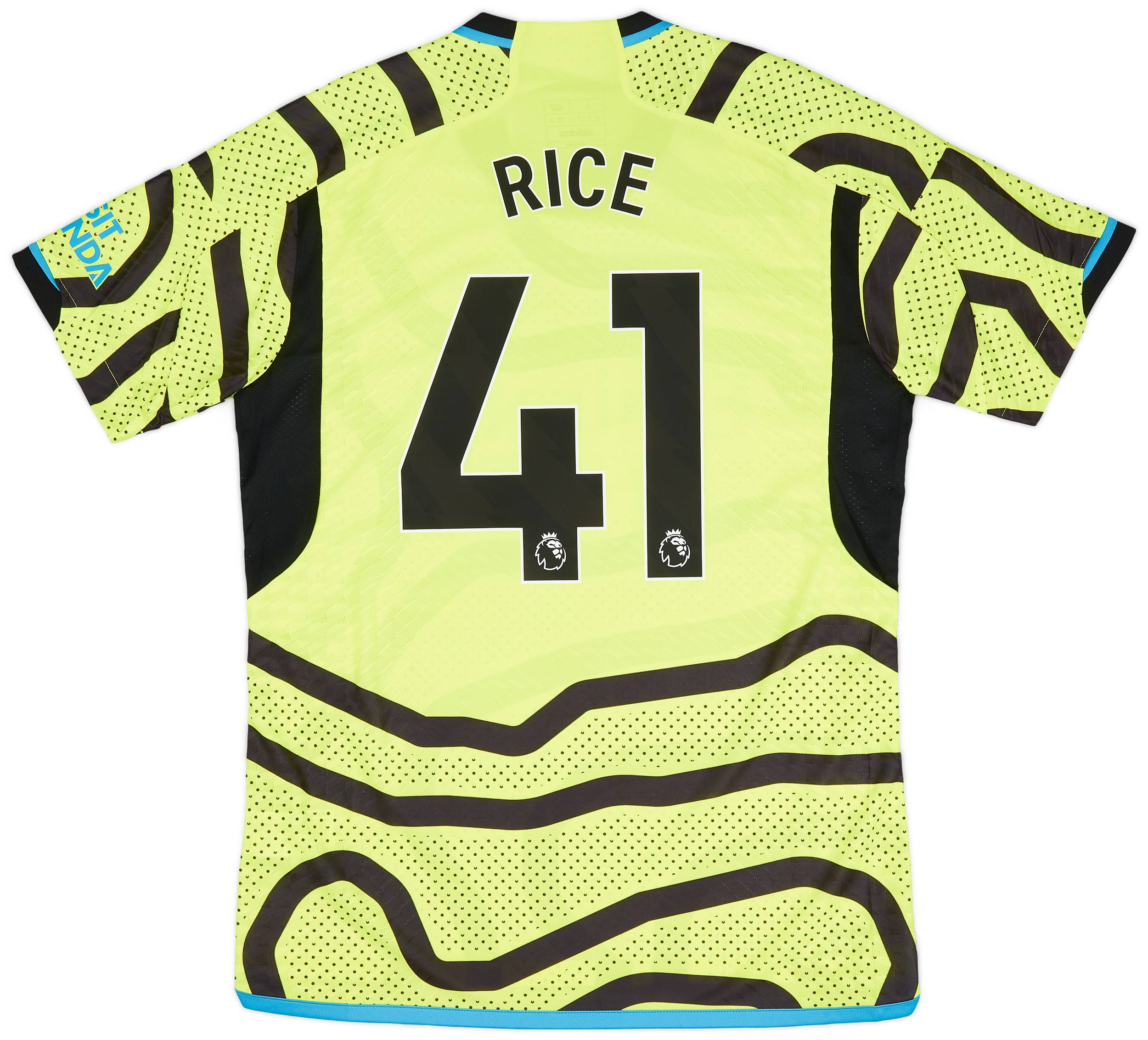 2023-24 Arsenal Authentic Away Shirt Rice #41