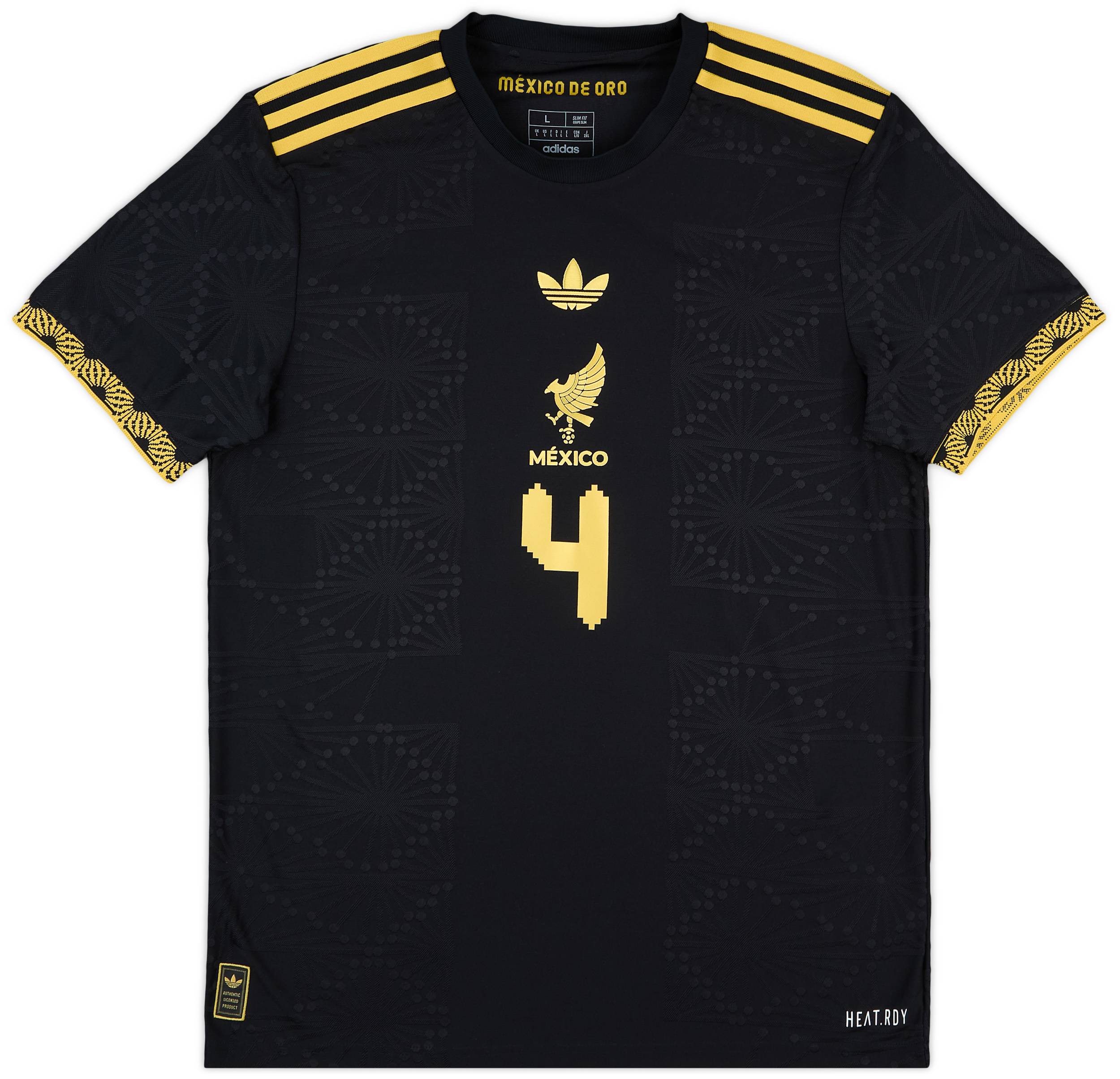 2025 Mexico Authentic Gold Cup Shirt E.Alvarez #4