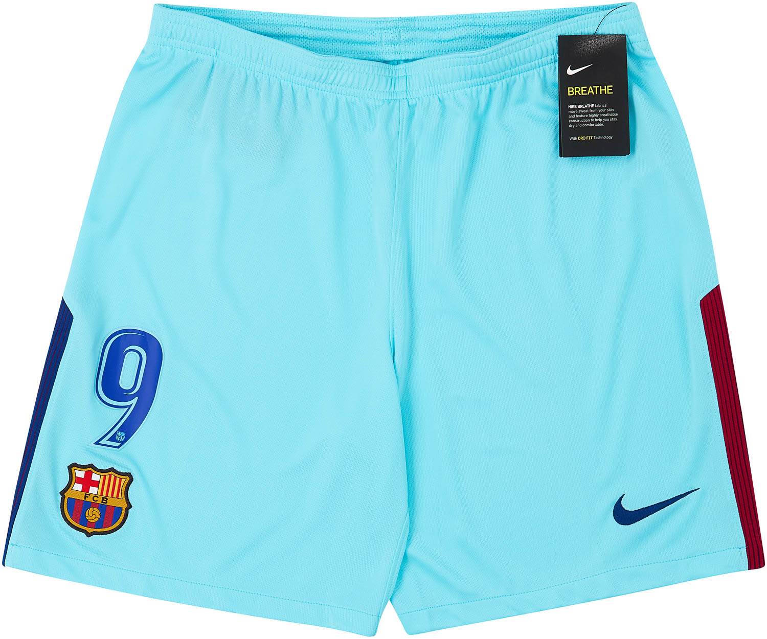 2017-18 Barcelona Away Shorts #9 (Suarez)