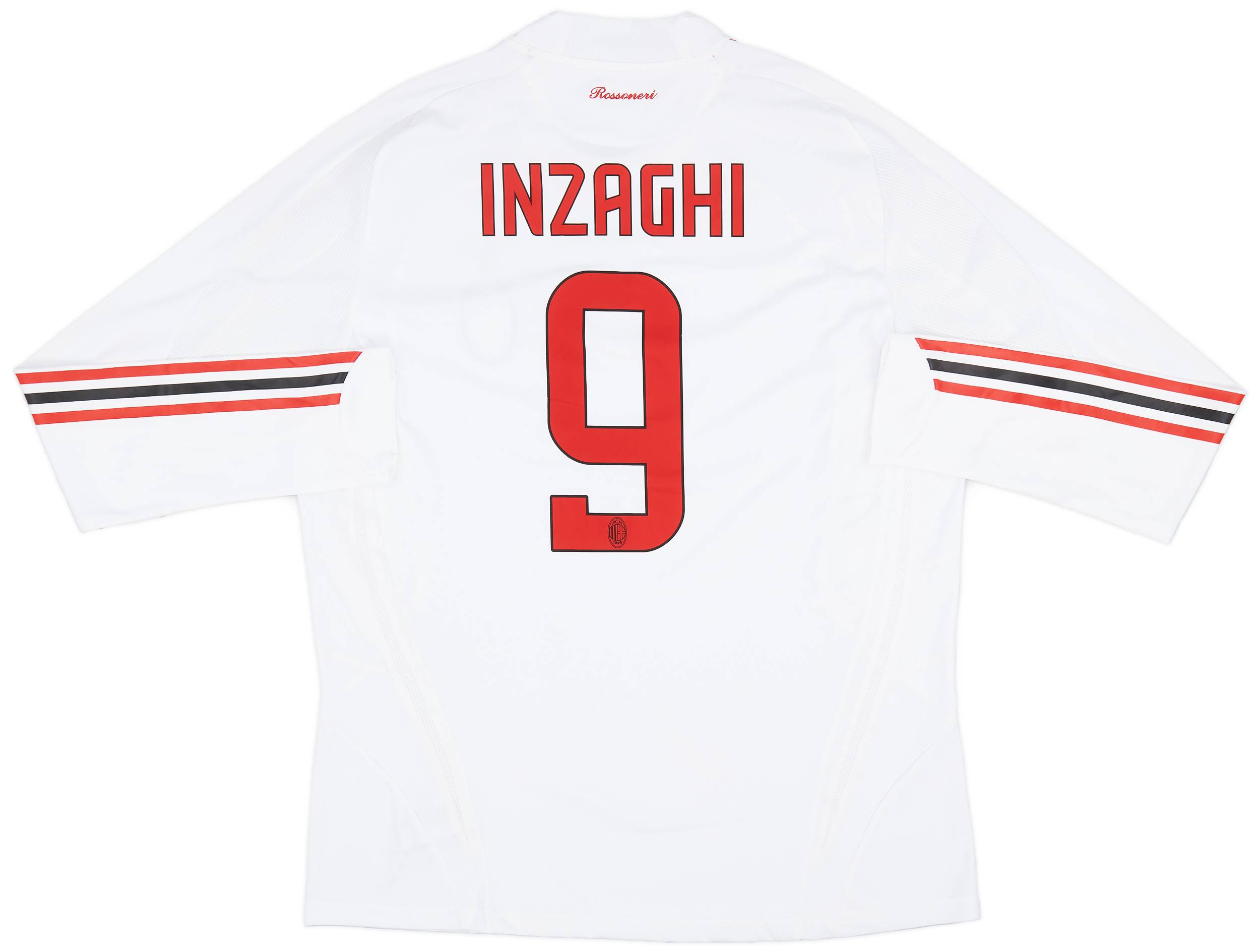 2008-09 AC Milan Player Issue Away L/S Shirt Inzaghi #9 - Excellent 8/ ...