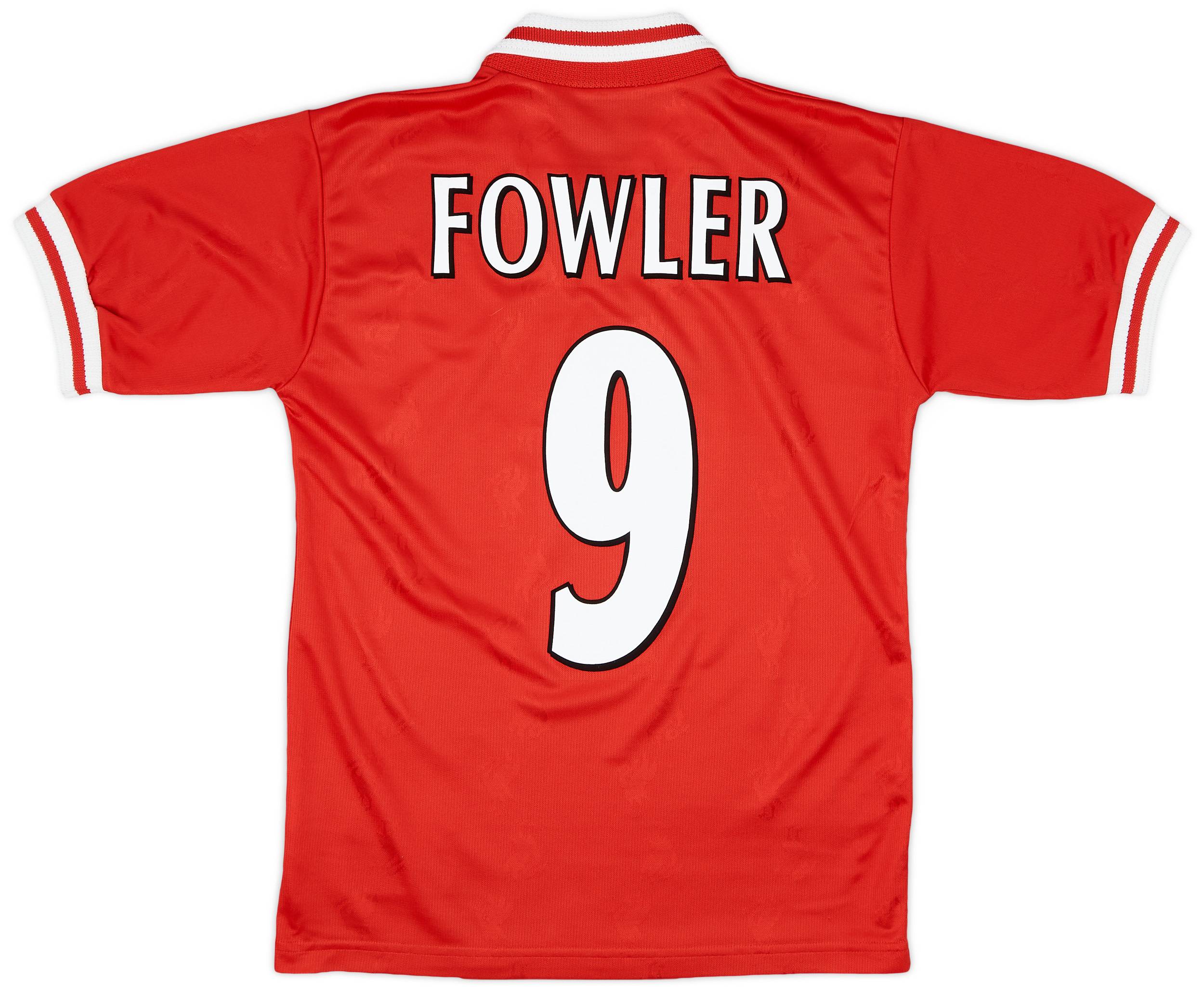 1996-98 Liverpool Home Shirt Fowler #9 - 9/10 - (Y)
