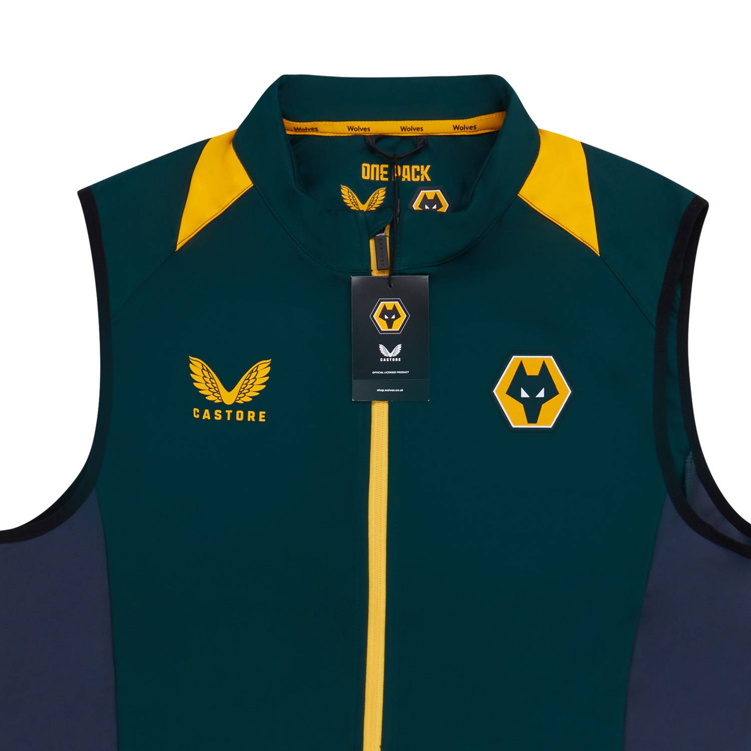 2021-22 Wolves Player Issue Pro Training Bench Gilet
