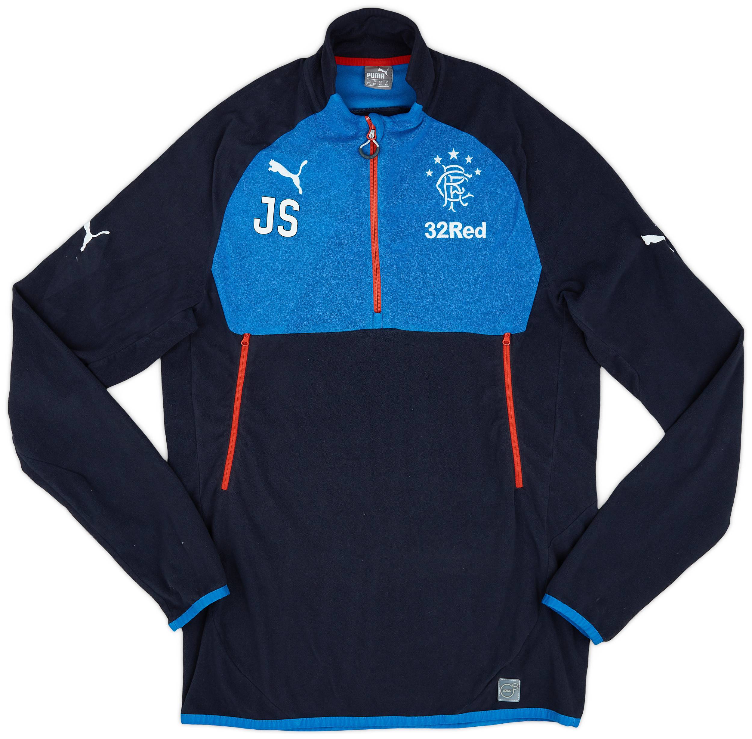 2015-16 Rangers Puma Staff Issue 1/2 Zip Fleece Top - 9/10 - (XXL)