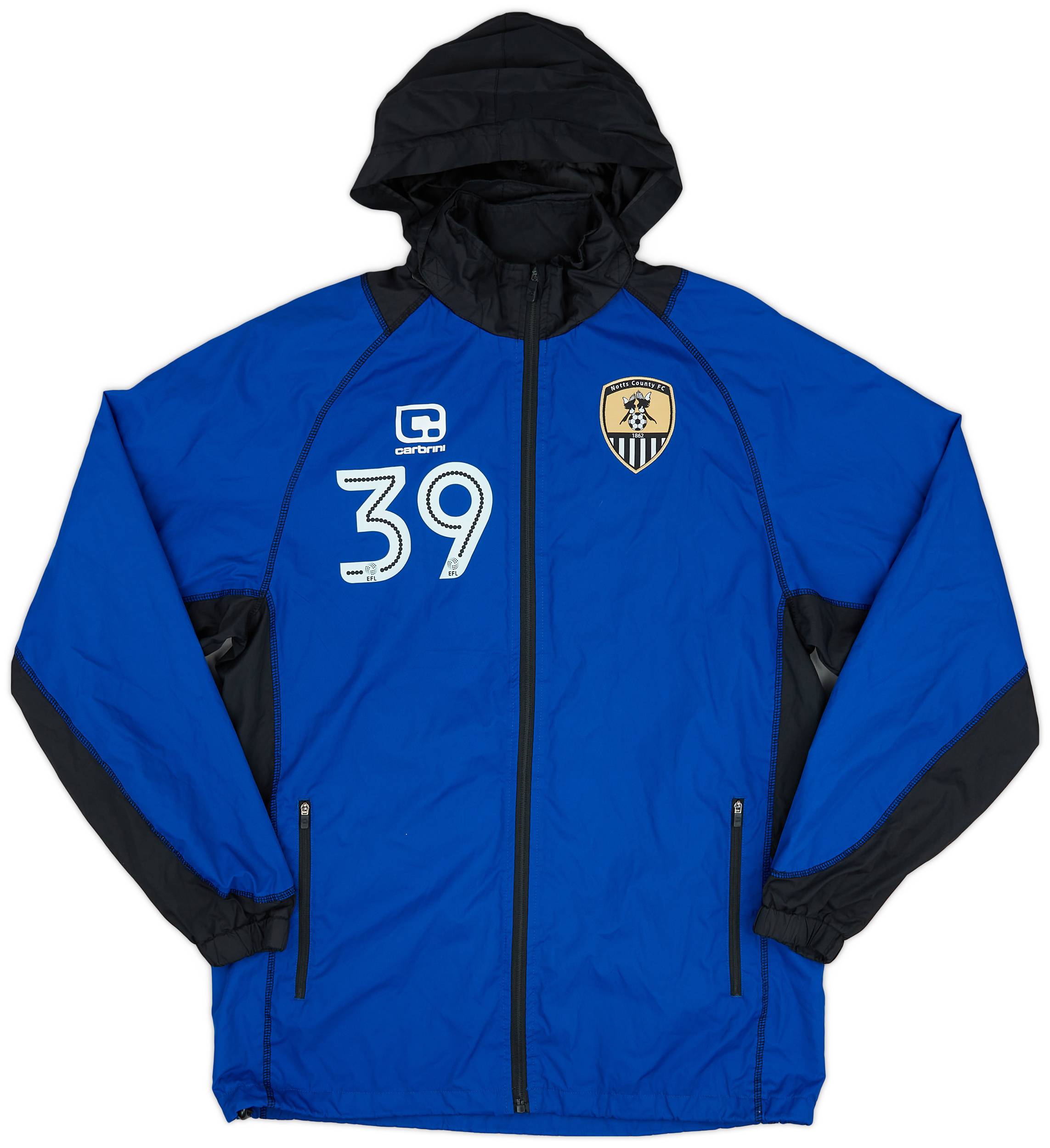 2016-17 Notts County Player Issue Carbrini Hooded Rain Jacket #39 - 9/ ...