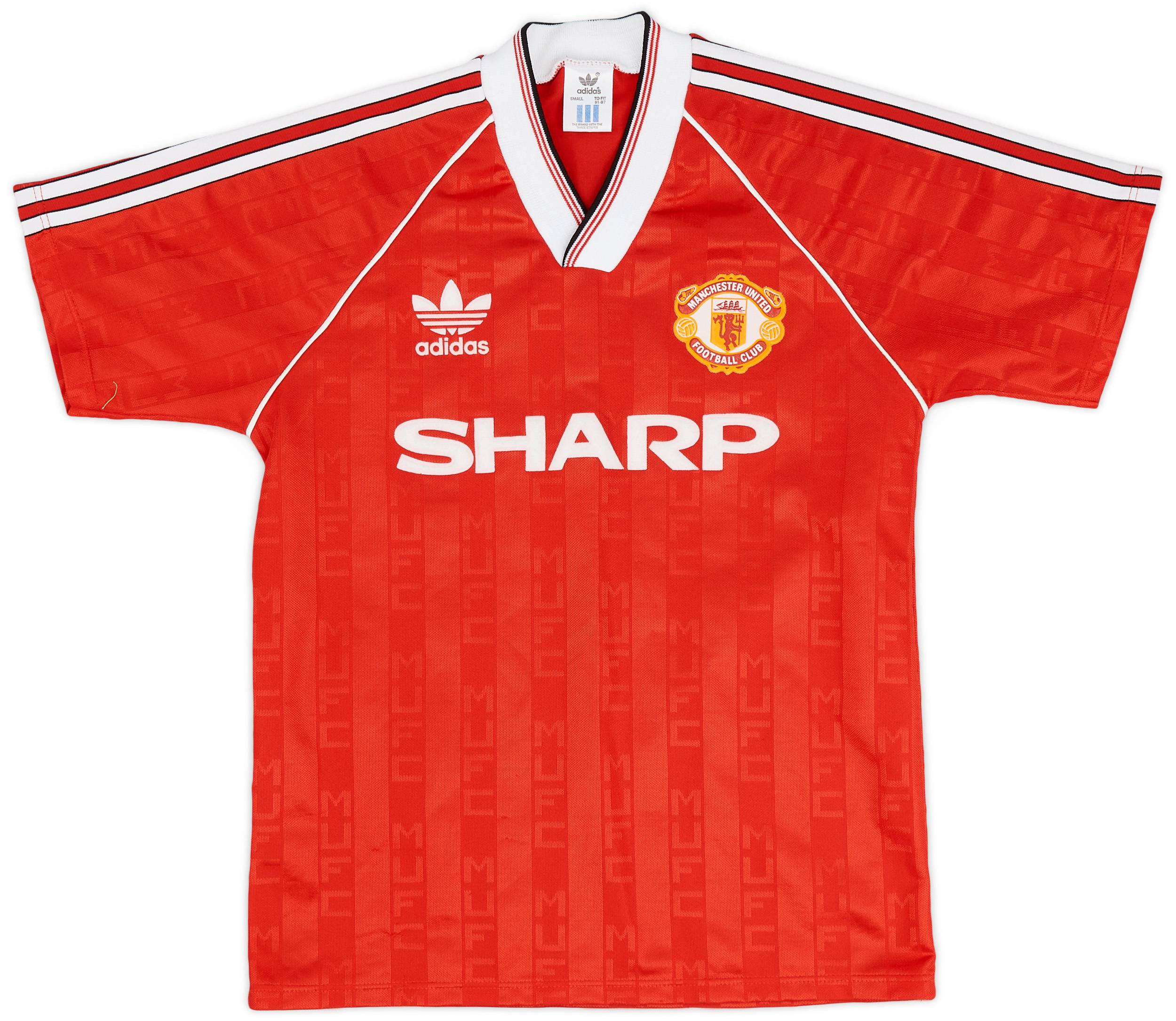 1988-90 Manchester United Home Shirt - 8/10 - (S)