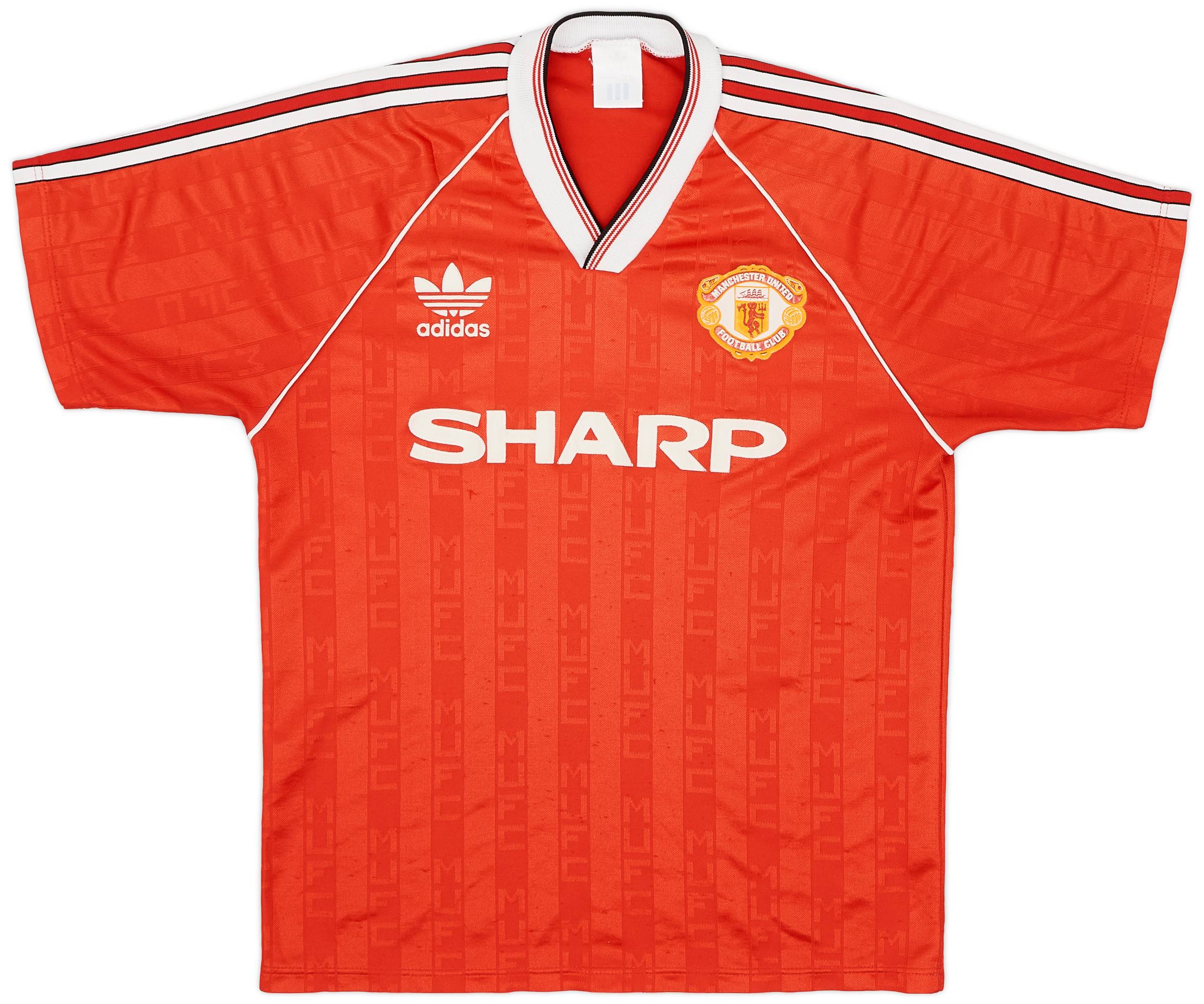 1988-90 Manchester United Home Shirt - 7/10 - (M.Boys)