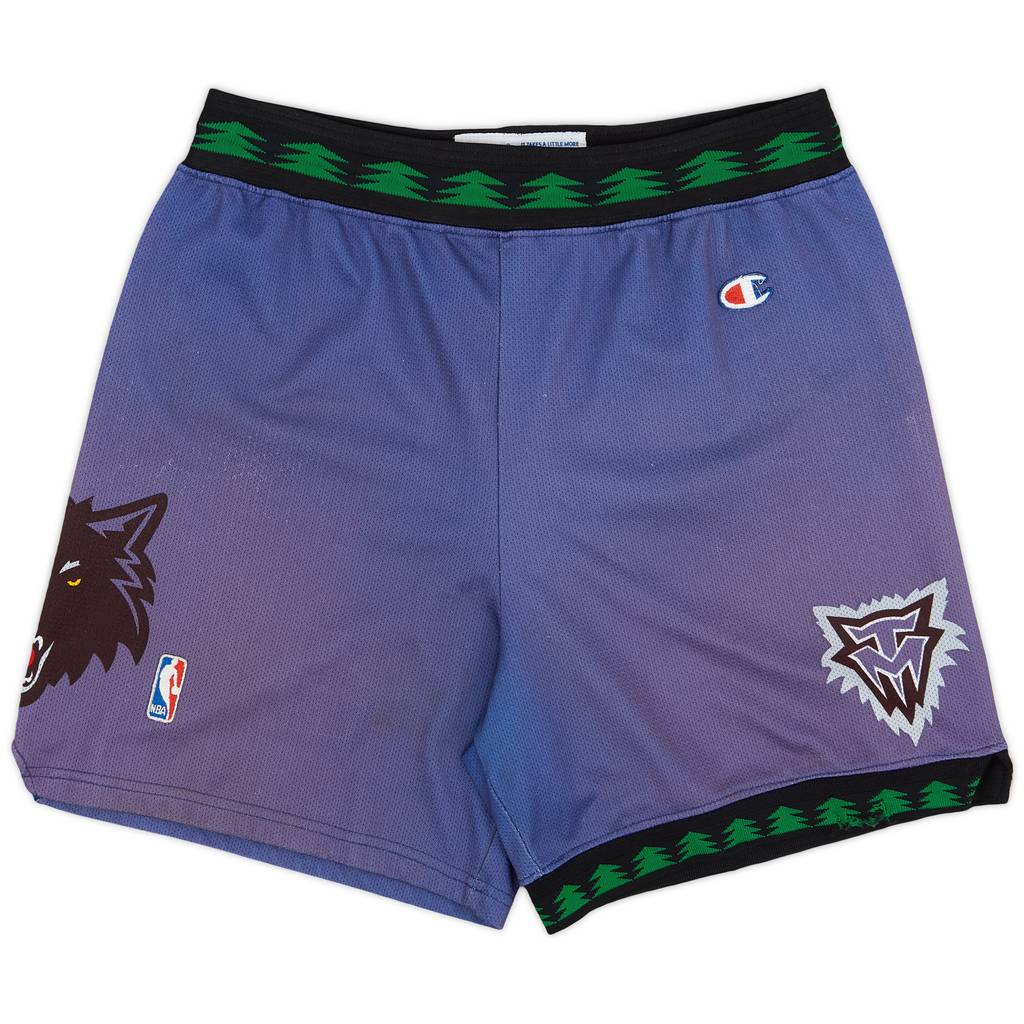 1996-08 Minnesota Timberwolves Champion Away Shorts - 3/10 - (L)