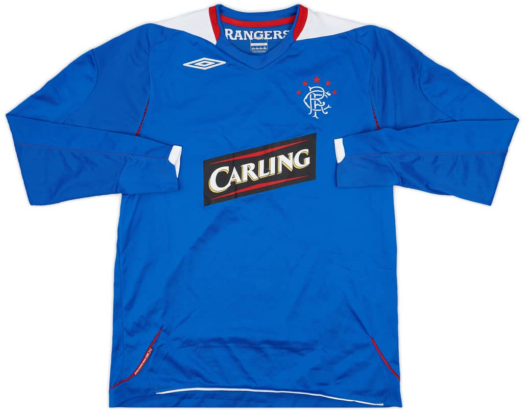 2006-07 Rangers Home L/S Shirt - 5/10 - (L)