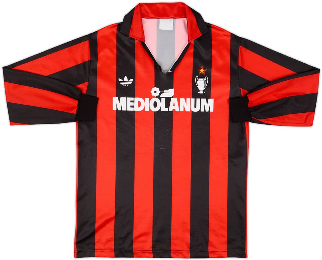 1990-91 AC Milan Basic Home L/S Shirt - 5/10 - (L)