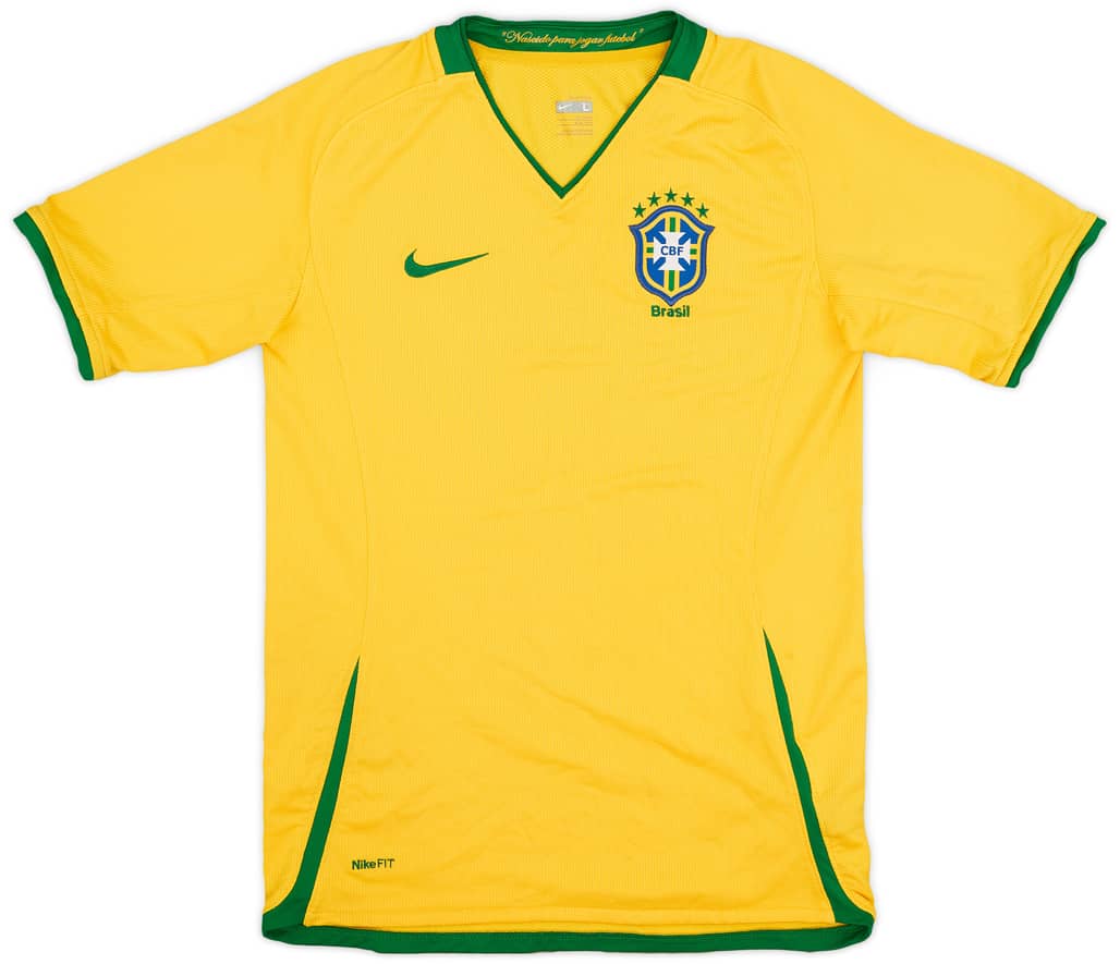 2008-10 Brazil Home Shirt - 8/10 - (L.Boys)