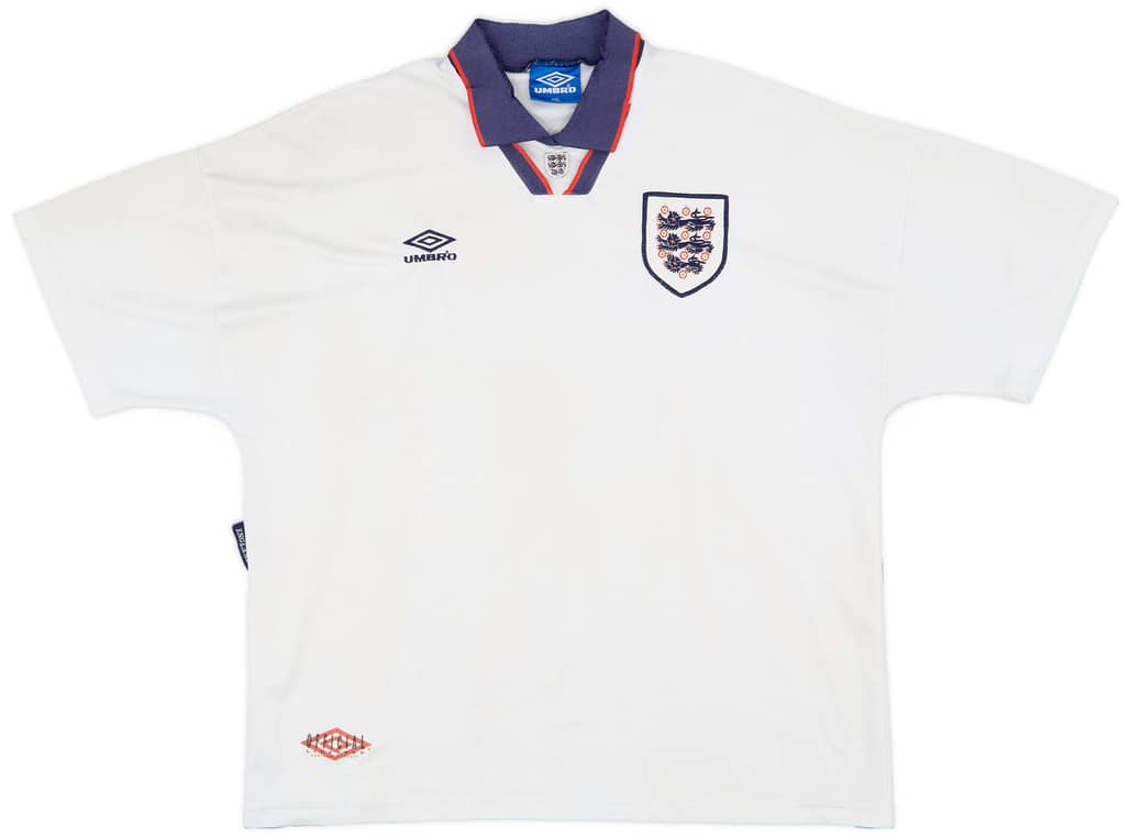 1993-95 England Home Shirt - 6/10 - (XXL)