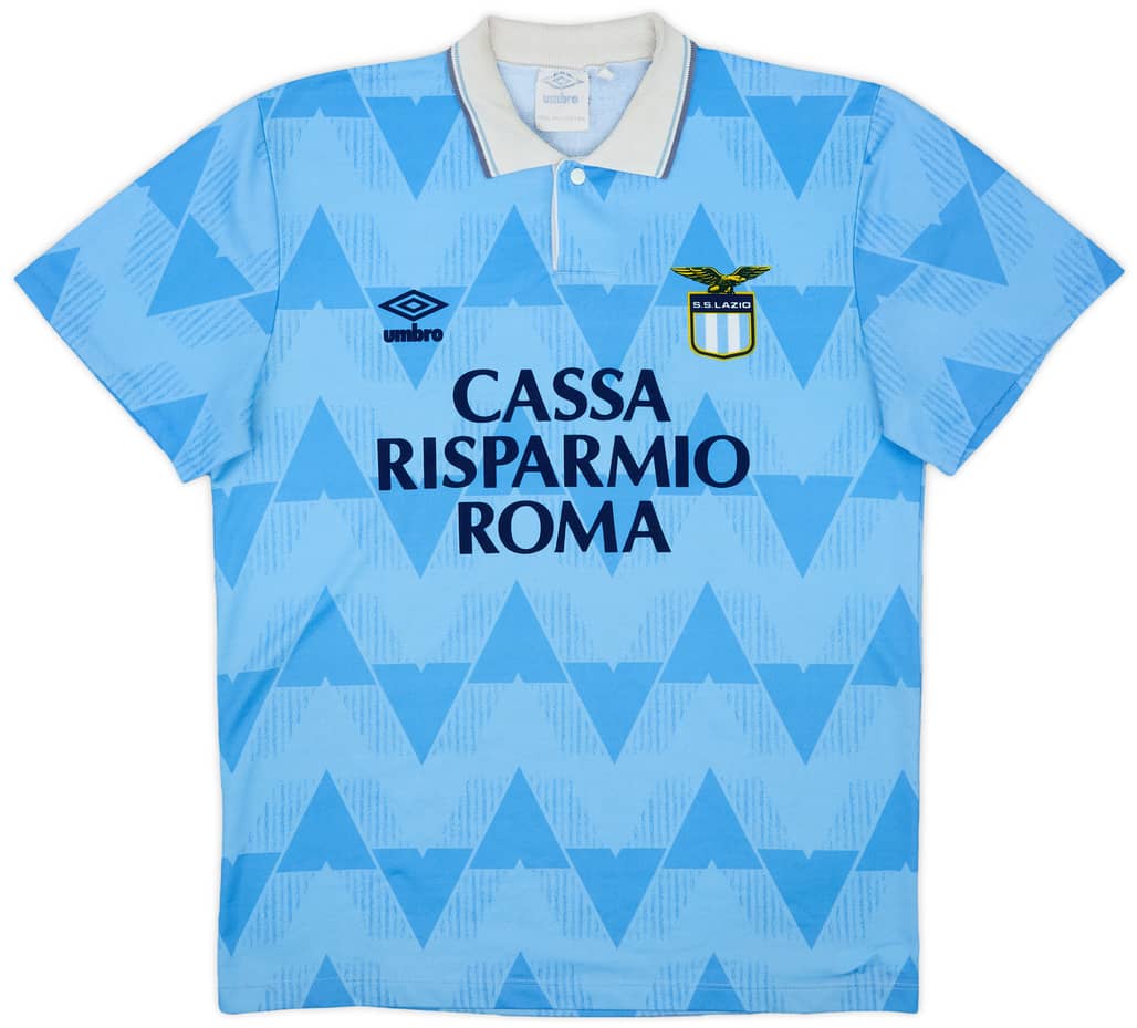 1989-91 Lazio Basic Home Shirt - 8/10 - (L)