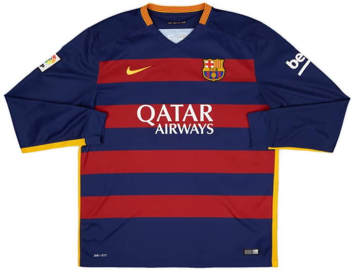 2015-16 Barcelona Home L/S Shirt Messi #10 - 8/10 - (XL) 2015-16 Barcelona Home L/S Shirt Messi #10 - 8/10 - (XL)