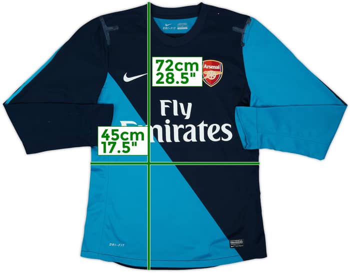 2011-12 Arsenal Prototype Player Issue Away L/S Shirt - 6/10 - (M)