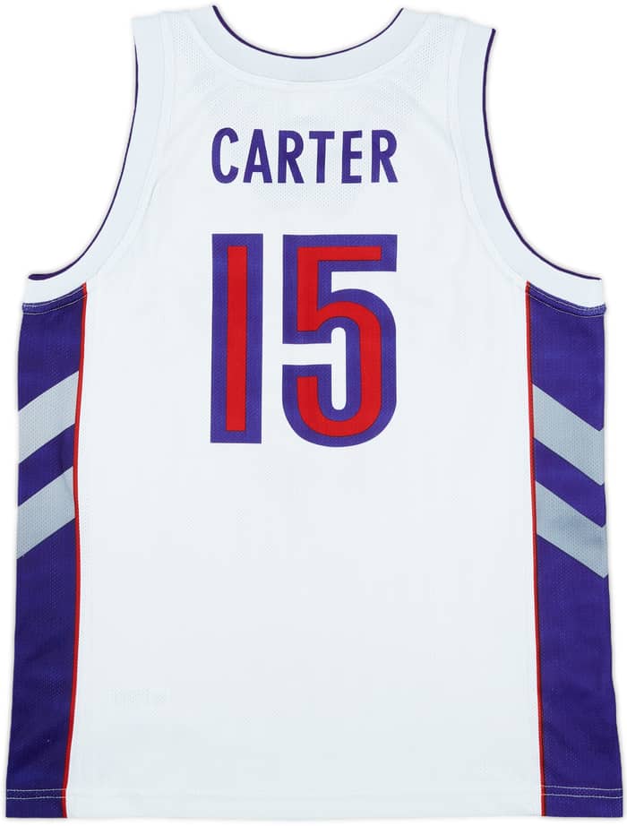 1999-04 Toronto Raptors Carter #15 Champion Home Jersey - 8/10 - (S)
