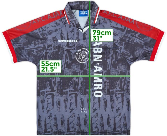 1996-97 Ajax Away Shirt Kluivert #9 - 10/10 - (L)