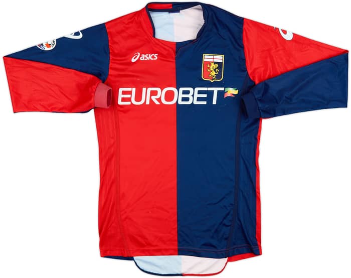 2008-09 Genoa Match Issue Home L/S Shirt Modesto #23