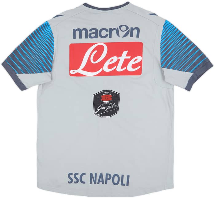 2014-15 Napoli Macron Player Issue Cotton Tee - 6/10 - (XL)