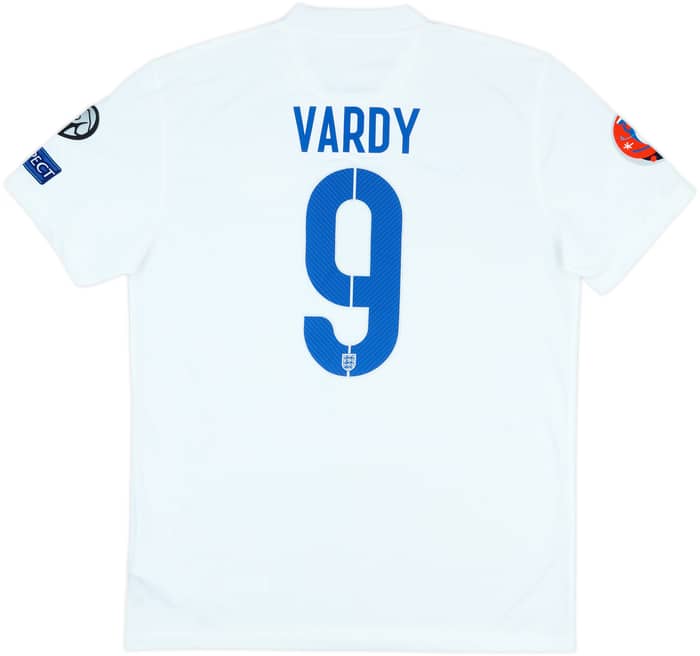 2014-15 England Signed Home Shirt Vardy #9