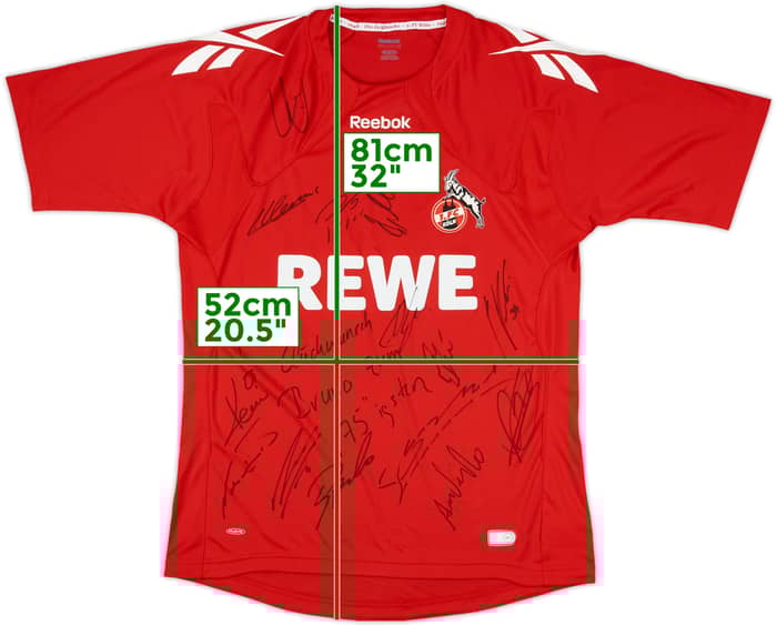 2010-11 FC Koln Squad Signed Home Shirt Flohe #21 - 7/10 - (L)