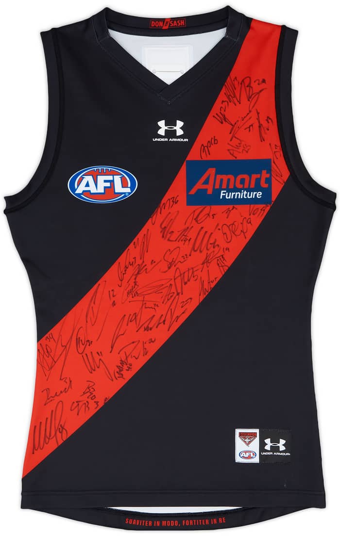 2020 Essendon AFL Match Issue Squad Signed Home Guernsey #35 (Guelfi)