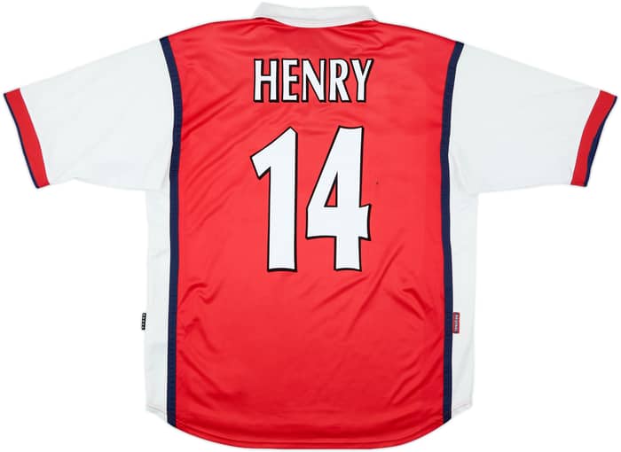 1999-00 Arsenal Home Shirt Henry #14 - 6/10 - (L)