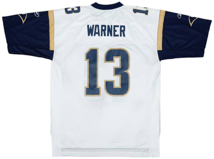 2003 St Louis Rams Warner #13 Reebok On Field Away Jersey - 8/10 - (L)