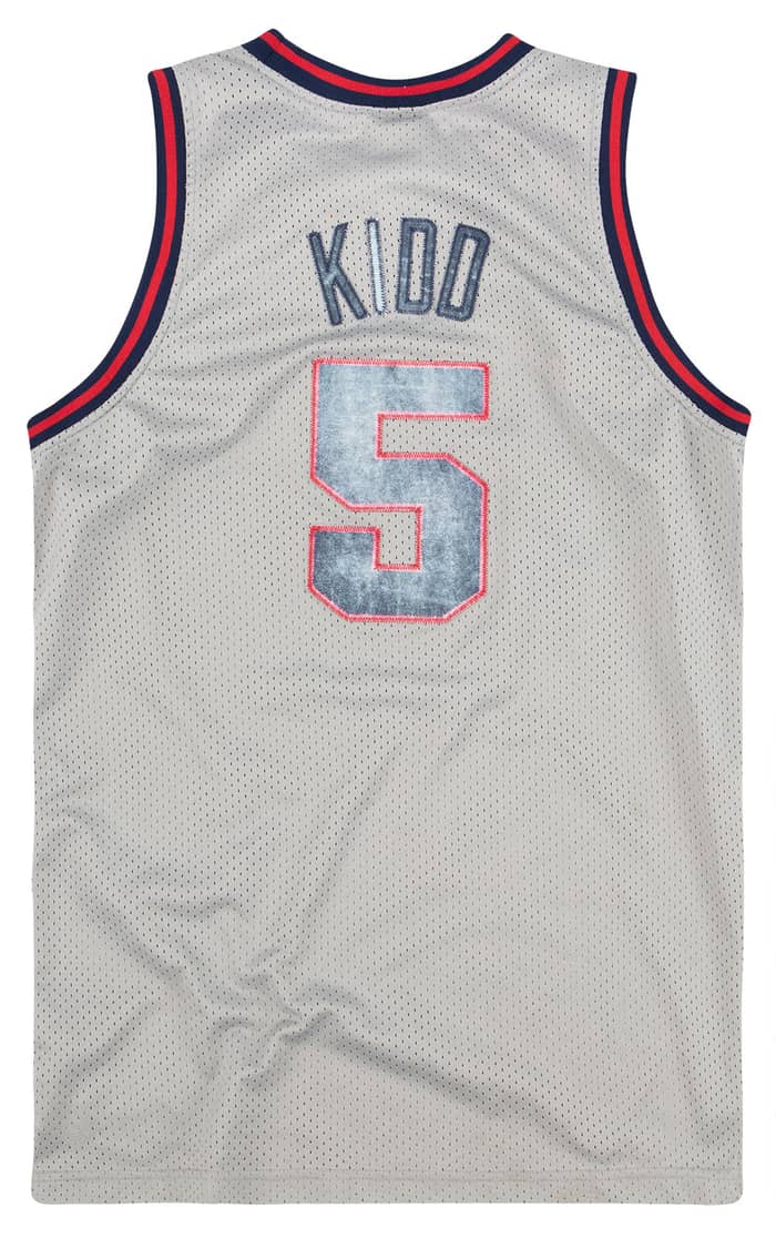 1977 New Jersey Nets Kidd #5 Nike Rewind Swingman Jersey (Alternate) Y