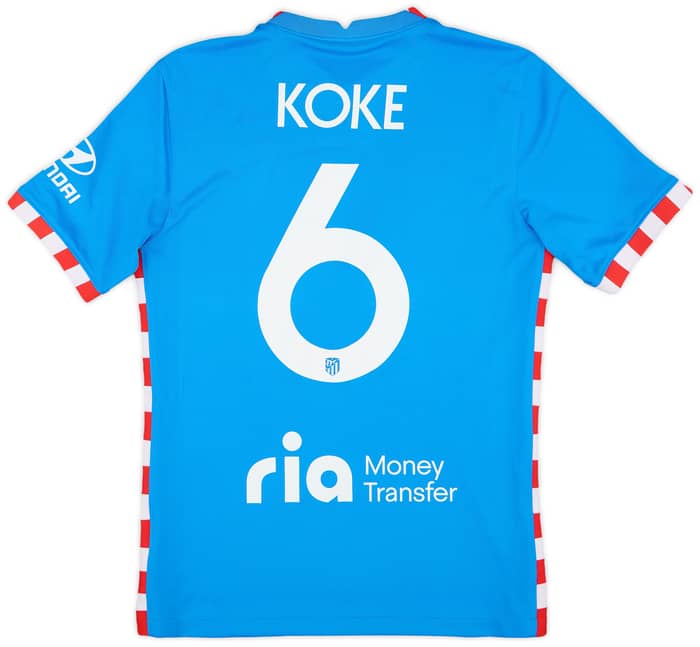 2021-22 Atletico Madrid Third Shirt Koke #6 - 8/10 - (S)