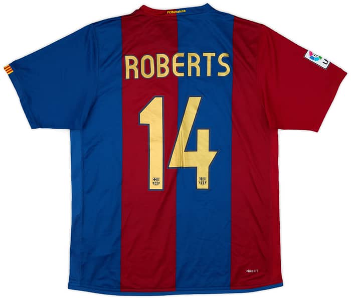 2006-07 Barcelona Home Shirt Roberts #14 - 10/10 - (L)