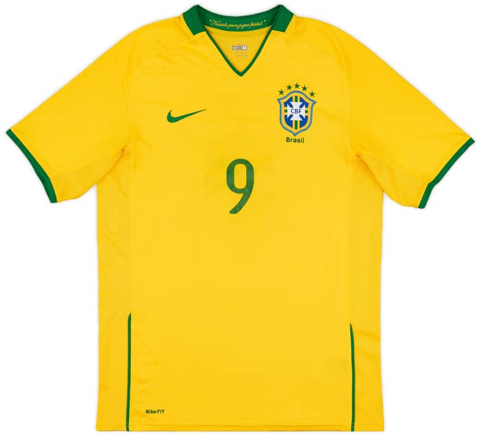 2008-10 Brazil Home Shirt #9 - 4/10 - (M)
