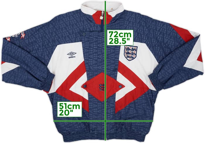 1990-92 England Umbro Track Jacket - 8/10 - (XL)