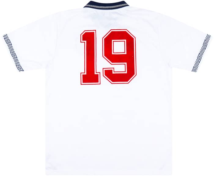 2002 England Umbro Retro 1990-92 Home Shirt #19 - 8/10 - (L)