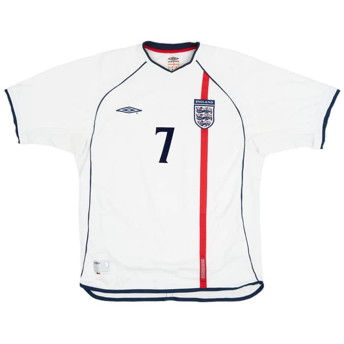2001-03 England Home Shirt Beckham #7
