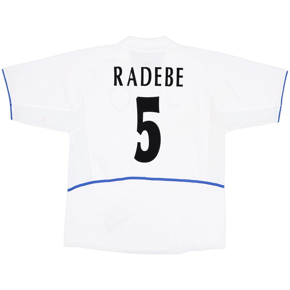 2002-03 Leeds United Home Shirt Radebe #5 - 8/10 - (L)