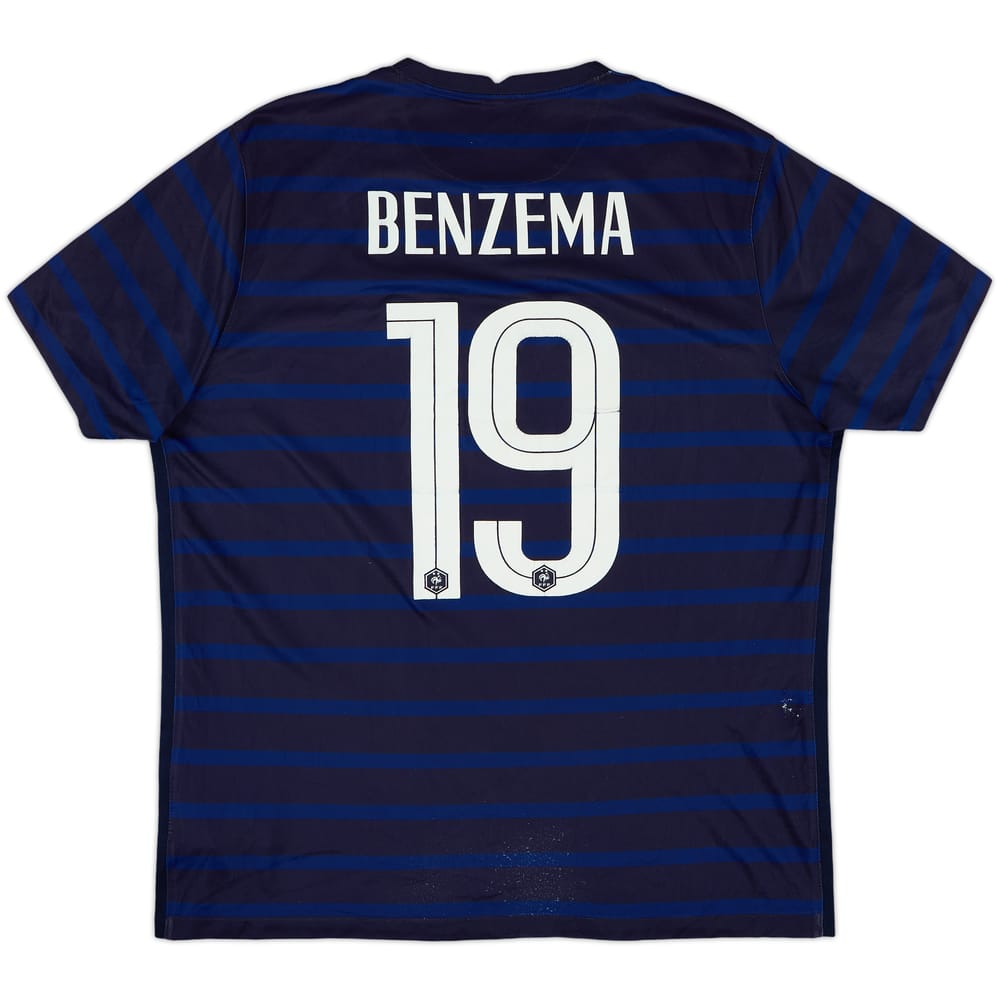 2020-21 France Home Shirt Benzema #19 - 6/10 - (XL)
