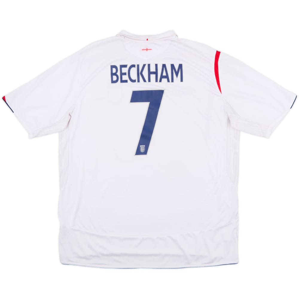 2005-07 England Home Shirt Beckham #7 - 7/10 - (3XL)