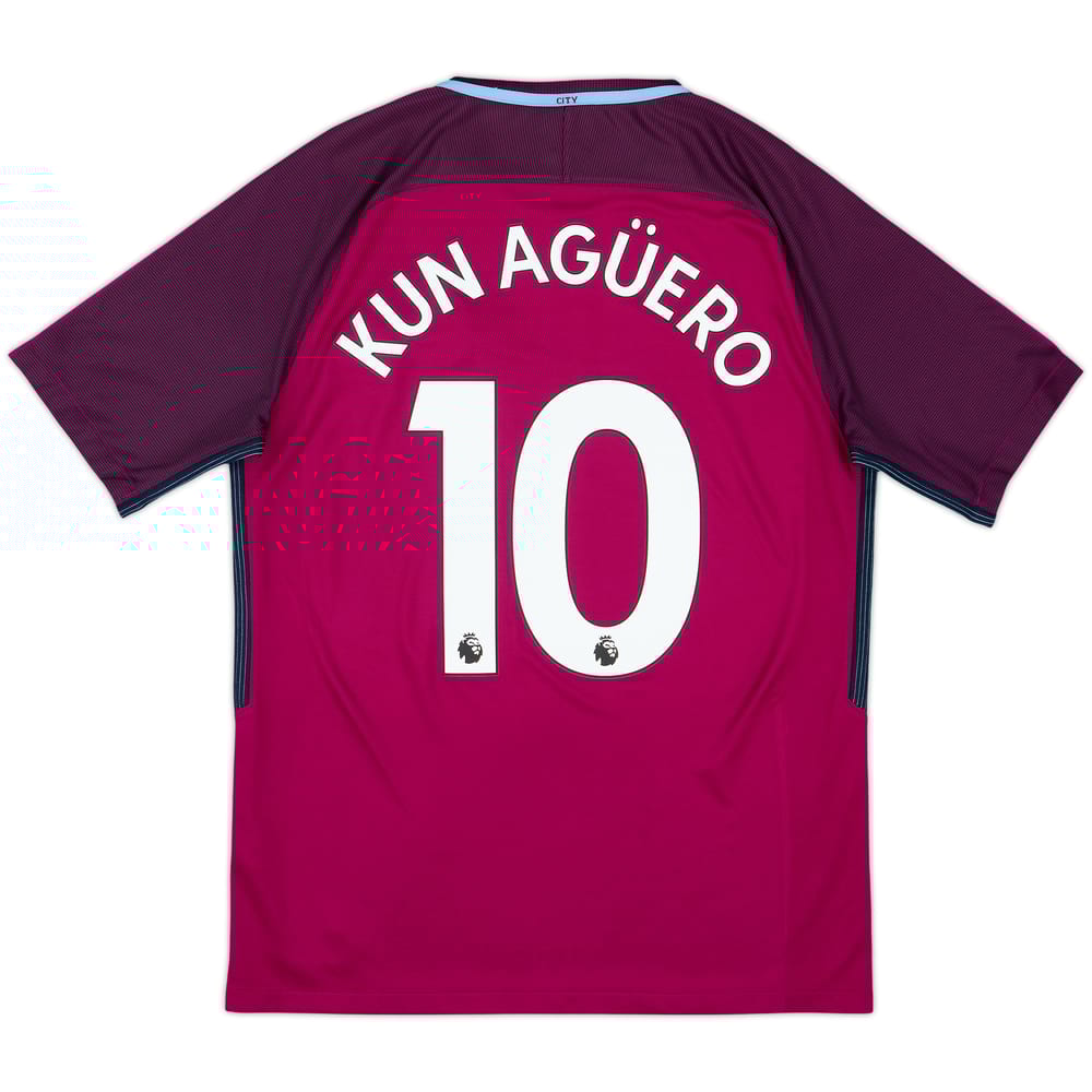 2017-18 Manchester City Away Shirt Kun Aguero #10 - 8/10 - (M)