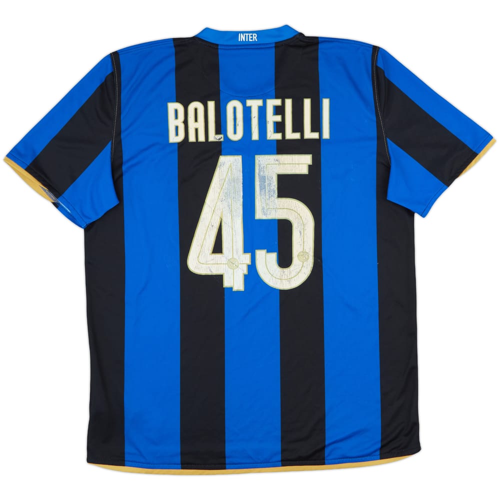 2008-09 Inter Milan Home Shirt Balotelli #45 - 5/10 - (XL)