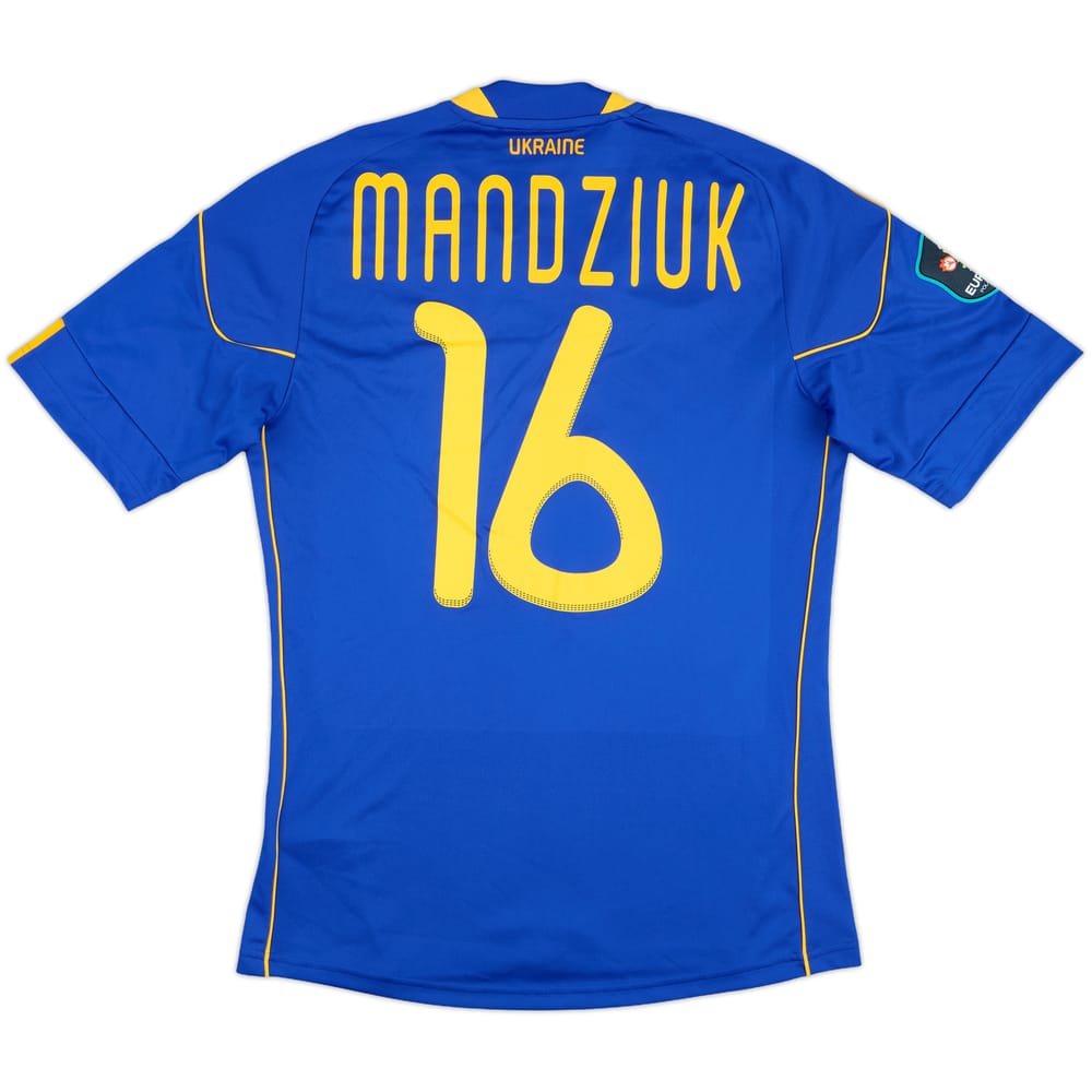 2010-11 Ukraine Match Issue Away Shirt Mandziuk #16