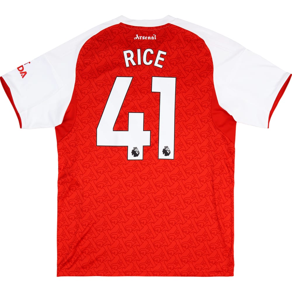 2025-26 Arsenal Home Shirt Rice #41