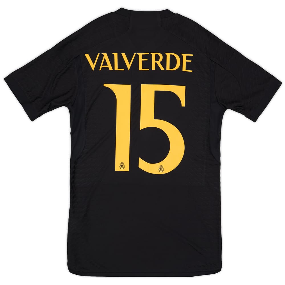 2023-24 Real Madrid Authentic Third Shirt Valverde #15 (S)