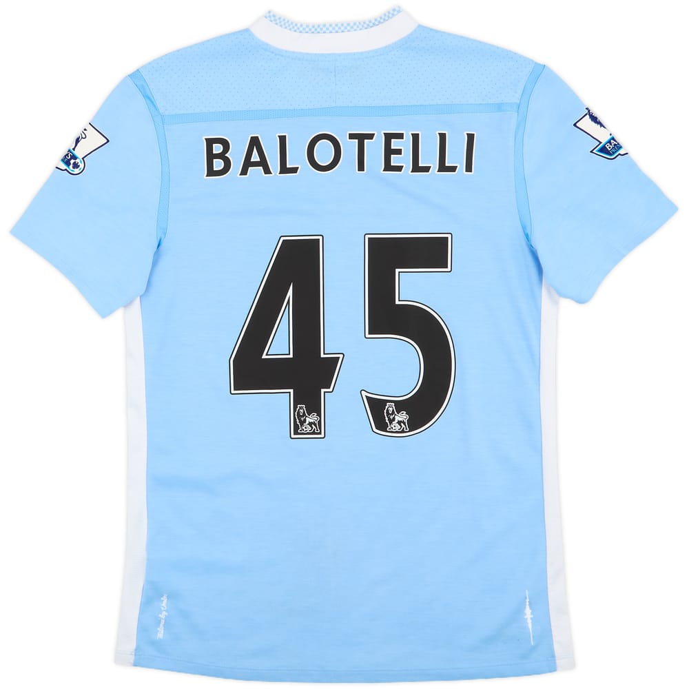 2011-12 Manchester City Home Shirt Balotelli #45 - 7/10 - (M)