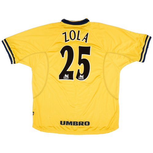 1998-00 Chelsea Third Shirt Zola #25 - 6/10 - (XXL)
