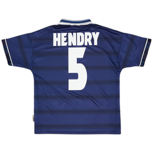 1998-00 Scotland Home Shirt Hendry #5 - 9/10 - (Y)